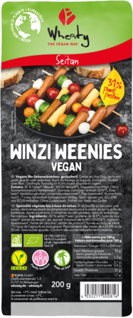 Végé'Winzi Weenies - mini saucisses veganes - Wheaty: 100 % végétal ...